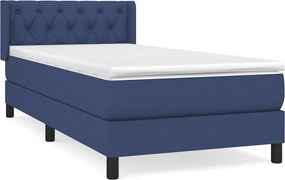 Box spring postel s matrací modrá 80x200 cm textil 3129911