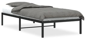 vidaXL Kovový rám postele černý 90 x 200 cm