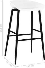 vidaXL Marketos Barové židle 4 ks bílé