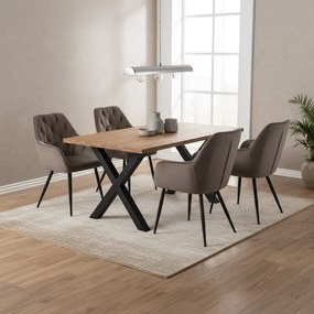 Designové křeslo, hnědá Velvet látka, VERIO NEW