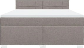 Box spring postel s matrací taupe 180x200 cm textil 3288271