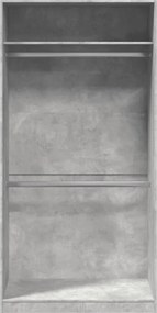 Šatní skříň betonově šedá 100 x 50 x 200 cm dřevotříska 3307804