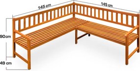 Zahradní rohová lavice D0548 Dekorhome