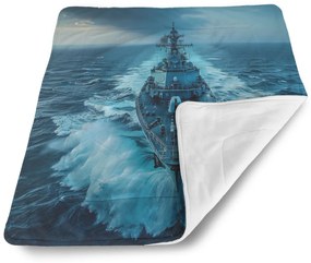 Sablio Deka pro miminko Válečná loď prorážející oceán - 90x120 cm