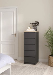 FALCO Komoda Simplicity 233 šedá/jackson hickory