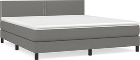 Box spring postel s matrací tmavě šedá 180x200 cm textil 3139994