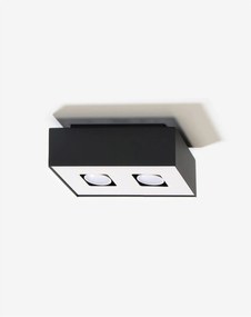 Stropní svítidlo Mono 2, 1x černé/bílé kovové stínítko