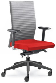 LD seating Element 430-SYS - Kancelářská židle  - šedá/červená