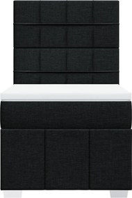 Box spring postel s matrací černá 80 x 200 cm textil 3291497