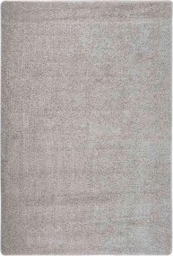 Koberec s dlouhým vlasem světle šedý 140 x 200 cm protiskluzový 340384