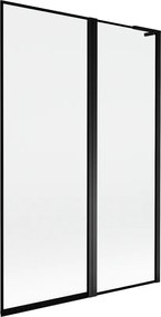 Mexen Mist L, 2-křídlová vanová zástěna, pravá 120 x 150 cm, černý rám, černá - 8A9L-120-011-70-70-P