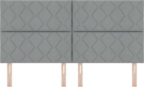 Čelo postele Světle šedá 180 cm textil 3337938