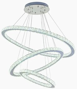 LED Stmívatelný lustr na lanku LED/210W/230V 3000-6500K stříbrná + DO