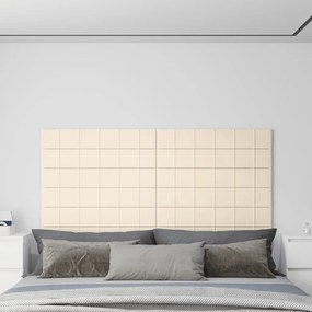 vidaXL Nástěnné panely 12 ks 90 x 15 cm samet 1,62 m² [344105] Barva: Hnědá