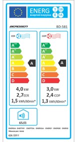Klimatizace 14000 BTU Berdsen BD-581 s energetickou účinností a moderním designem