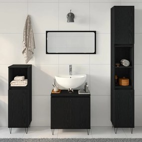 Sada koupelnového nábytku 3 ks Černý dub 30 x 30 x 190 cm 3333099