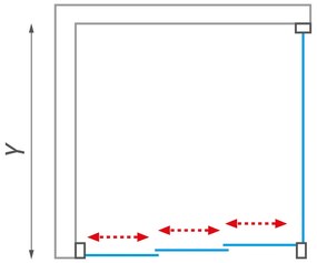 Roth Lega Line obdélníkový sprchový kout 80 x 100 x 185 cm brillant transparent PD3N/800_LLBD/1000_br_tr Koupelny Bernold