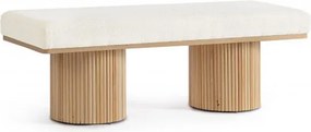 BIZZOTTO Dvoumístná lavice FLORIANA bílá 122 cm 0721637