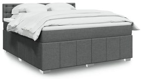 Box spring postel s matrací tmavě šedá 180x200 cm textil 3289462