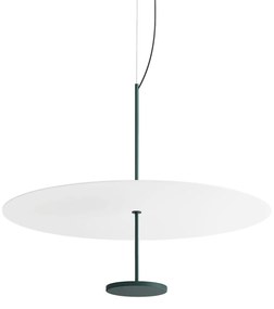 Linea Light Stilo_P, závěsné svítidlo pro nepřímé osvětlení, 32W LED 2700K, bílá/tyrkysová, prům. 74,5cm
