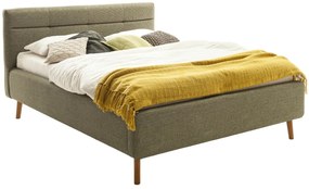 OnaDnes -20% Zelená látková dvoulůžková postel Meise Möbel Lotte 180 x 200 cm s úložným prostorem