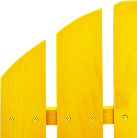 Zahradní houpací křeslo Adirondack masivní jedlové dřevo žluté 315884