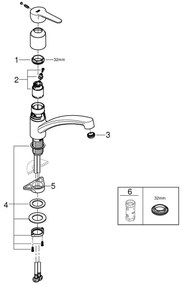 GROHE 31680000 - Dřezová baterie BAUECO lesklý chrom