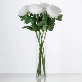 Umělá chryzantéma XL FRANCESKA bílá. Cena je za 1 kus.
