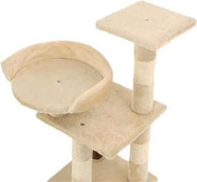 Škrabadlo pro kočky se sisalovými sloupky 65 cm béžové 170609