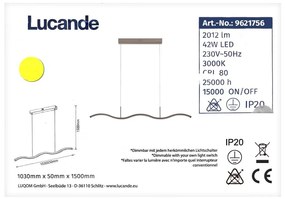 Lucande Lucande - LED Stmívatelný lustr na lanku BRAMA LED/42W/230V LW0682