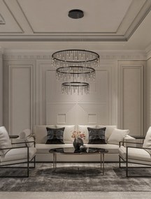 LED stmívatelný černá designový lustr Stellar 200