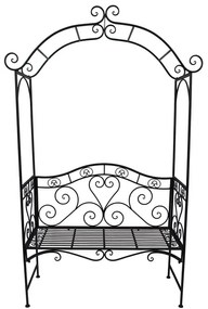 Černá kovová zahradní lavice Colima – Garden Pleasure