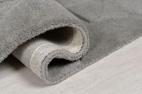 Flair Rugs, Kusový koberec Moderno Gigi Grey kruh, 160x160 (průměr) kruh, šedá, ložnice