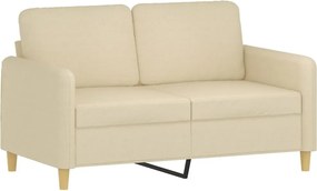 2místná pohovka s polštáři krémová 120 cm textil 3200903