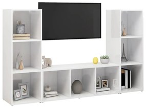 vidaXL Marketos TV skříňky 3 ks bílé 107 x 35 x 37 cm dřevotříska