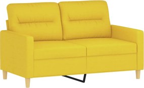 2dílná sedací souprava s polštáři světle žlutá textil 3201589