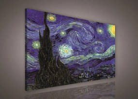Obraz na plátně Vincent van Gogh Hvězdná noc 100 x 75 cm