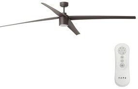 FARO Barcelona FARO 33495- LED Stm. stropní ventilátor ATTOS LED/20W/230V hnědá pr. 213 cm + DO 33495