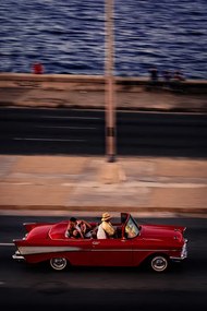 Fotografie Red Car Driving, Andreas Bauer, (26.7 x 40 cm)