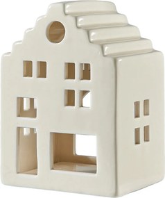 DELFT Keramický svícen na čajovou svíčku 13 cm - béžová