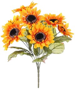 Slunečnice v pugetu, 8 květů, 40 x 43 cm