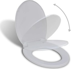 vidaXL WC sedátko s pomalým sklápěním oválné [141762] Barva: Bílá
