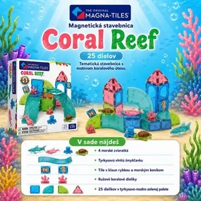MAGNA-TILES Magnetická stavebnice Coral Reef / 25 dílků / od 3 let