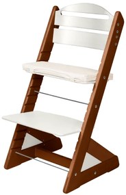 Jitro Dětská rostoucí židle Plus barevná Ořech + bílá