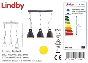 Lindby - Lustr na lanku IBU 3xE27/60W/230V 4251096571981