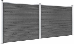 Set plotového dílce WPC 353 x 146 cm černý 3070459