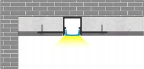 BERGE LED hliníkový profil zapuštěný 2m - sada