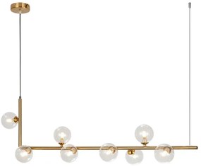 Toolight - Závěsná kovová lampa 8xG9, zlatá, OSW-03402