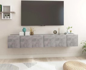 vidaXL Závěsné TV skříňky 3 ks 60x30x30 cm kompozitní dřevo [804528] Barva: Betonová šedá