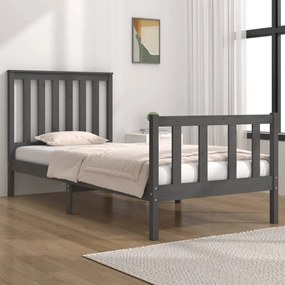Rám postele šedý masivní borovice 90 x 190 cm Single,  3103875 HangarStore.cz